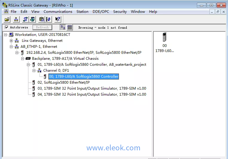 SoftLogix 5800 软PLC CIP/EtherNet/IP协议仿真环境搭建教程 – ELEOK